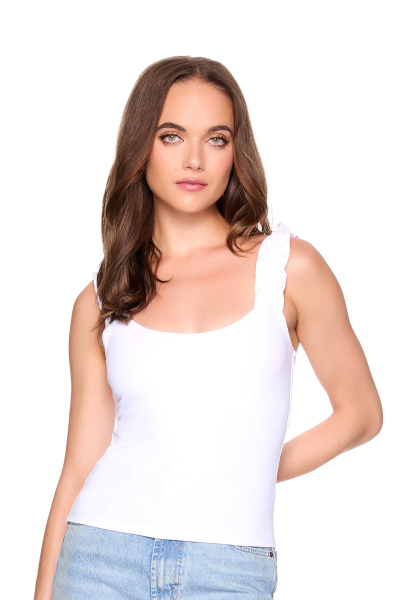 ruffle u neck tank – Susana Monaco‎